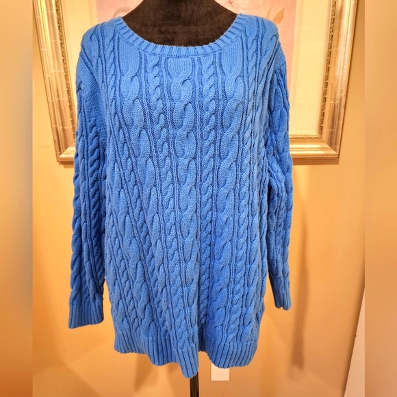 Lands' End | Sweaters | Lands End 2x Cable Cotton Sweater | Poshmark
